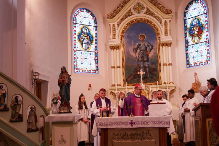 Stációs szentmise Herényben